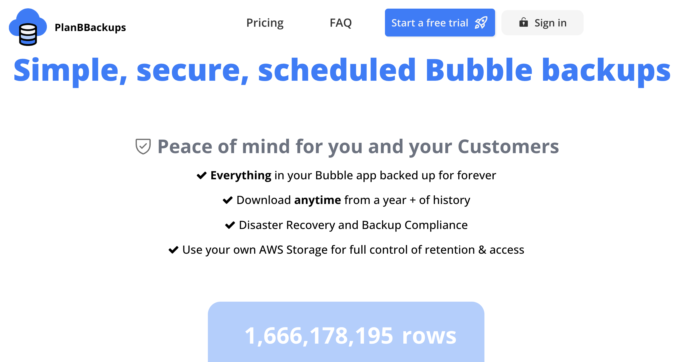 PlanB Bubble Backups